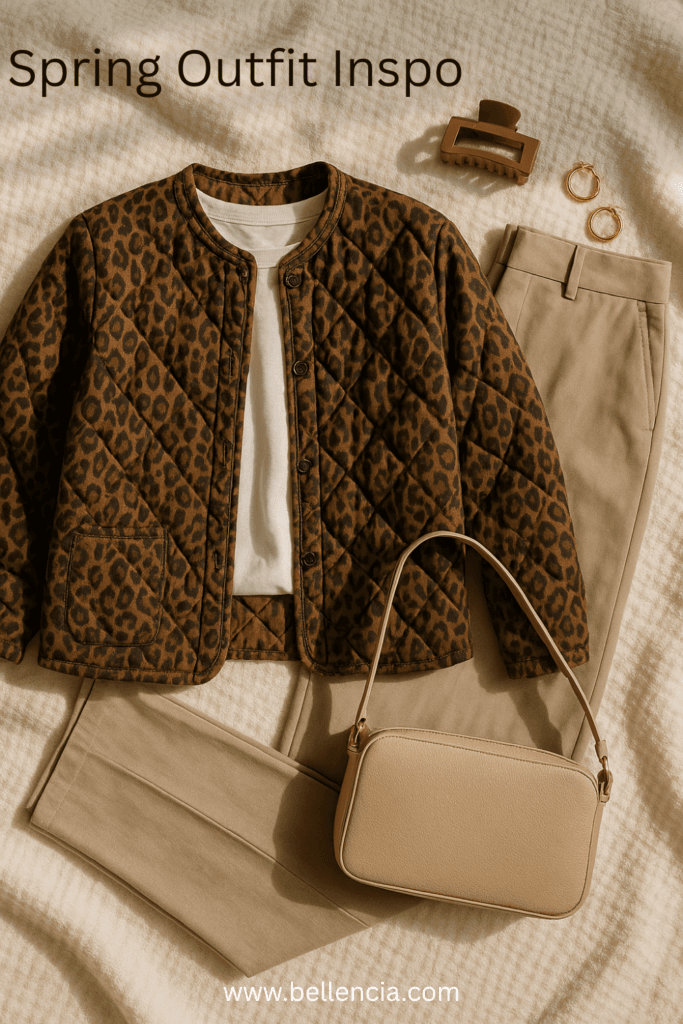 How to Style a Leopard Quilted Jacket for Spring - Bellencia